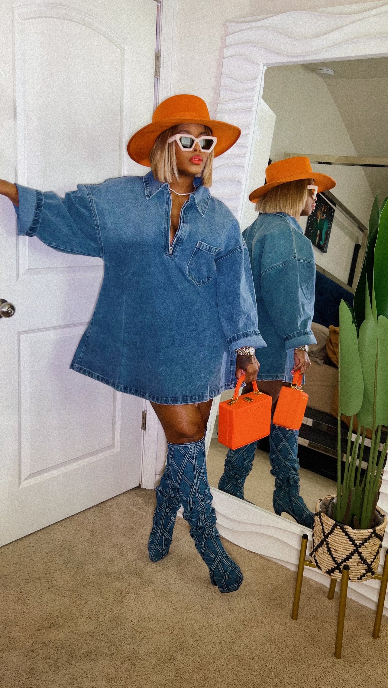 Dynamic Denim Dress – BU